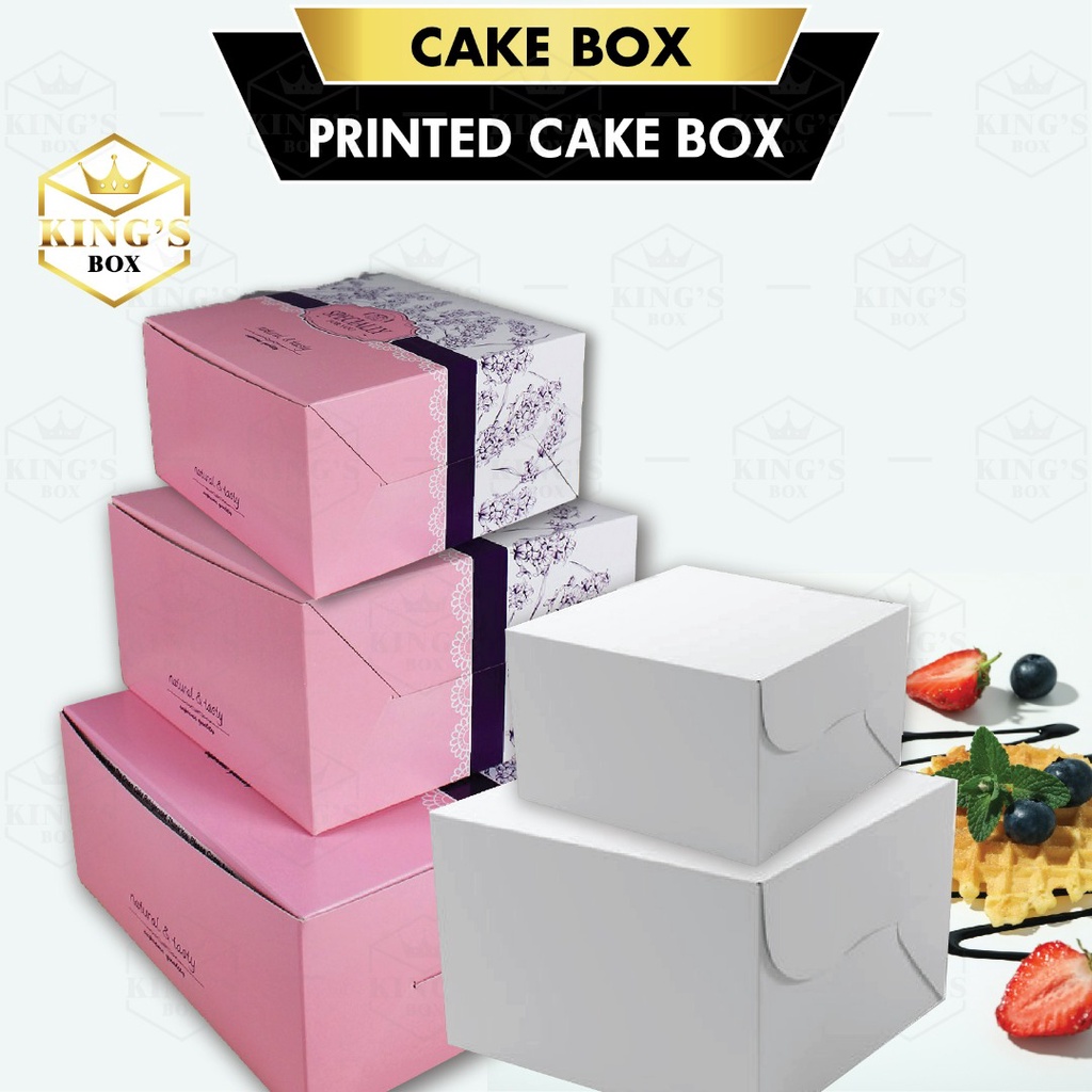 Printed Cake Box Cake Box Plain Cake Box | Shopee Malaysia