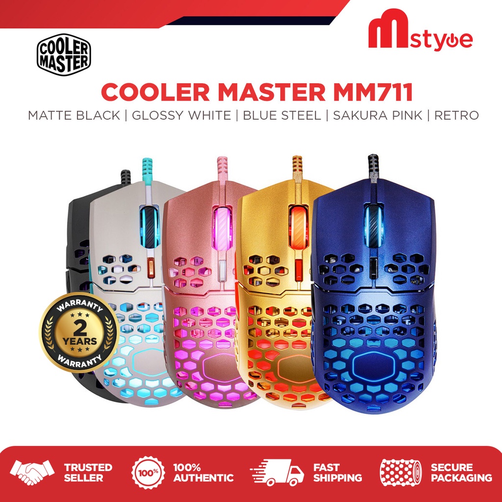 Cooler Master MM711 Ultralight Gaming Mouse (60g) | Shopee Malaysia