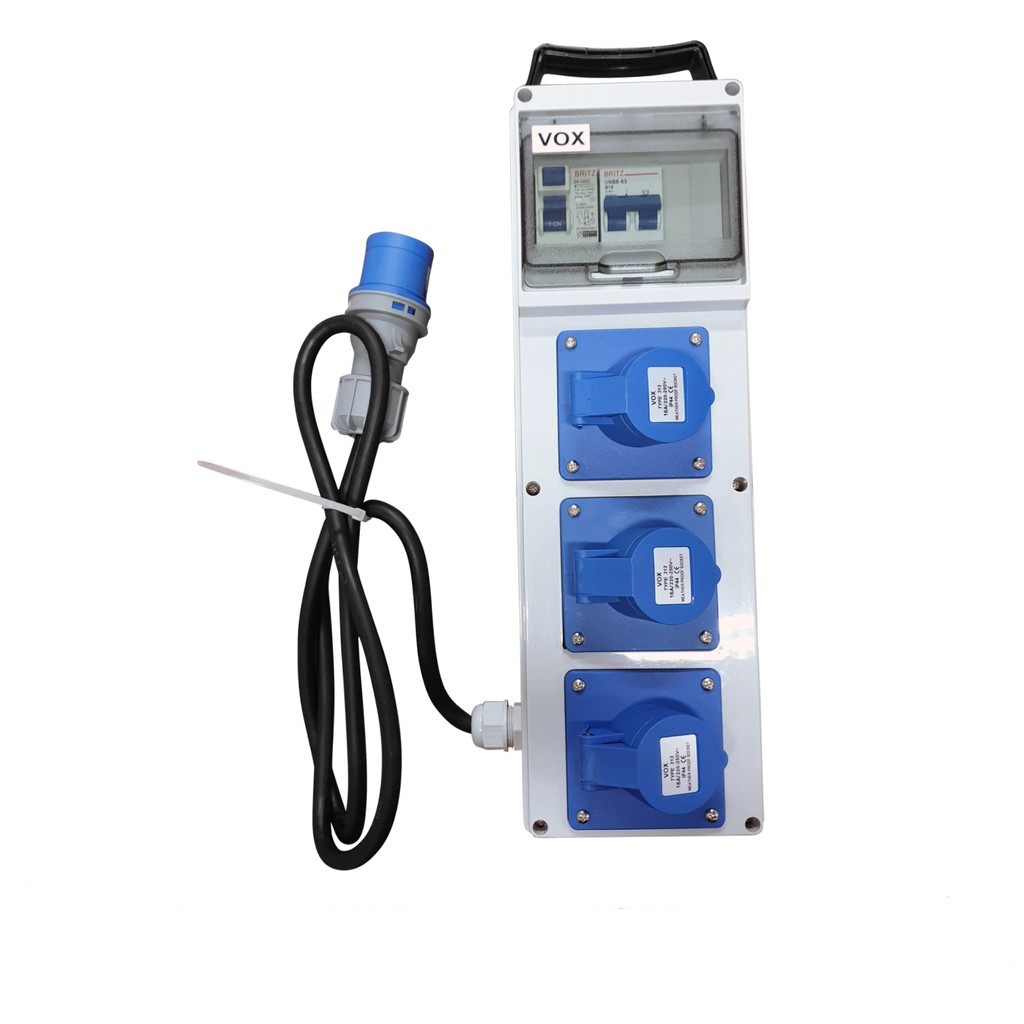 VOX Portable distribution box / IP44 Socket Box c/w RCCB + MCB | Shopee ...