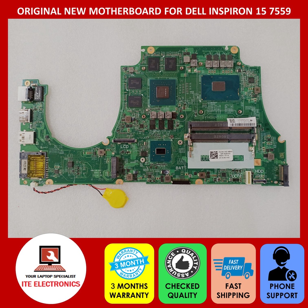 DELL INSPIRON 15 7559 INTEL I5-6300HQ 2.3GHZ DDR3 LAPTOP MOTHERBOARD ...