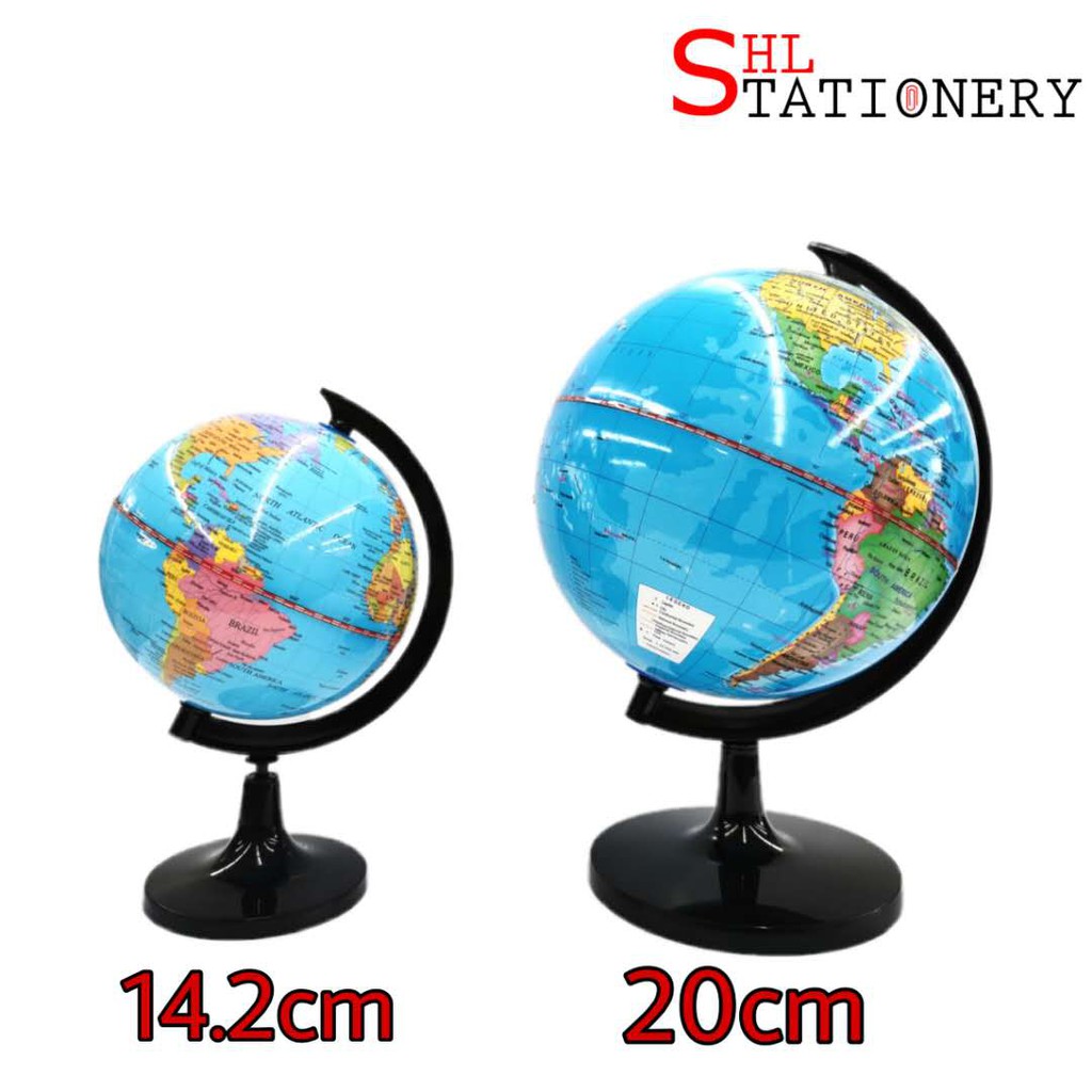 14.2 / 20cm 360 Degree Rotating World Globe Earth Atlas Map Rotating ...