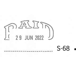 Shiny Faxed / Paid / Received with Date Stamp Flatband Die-Plate Date ...