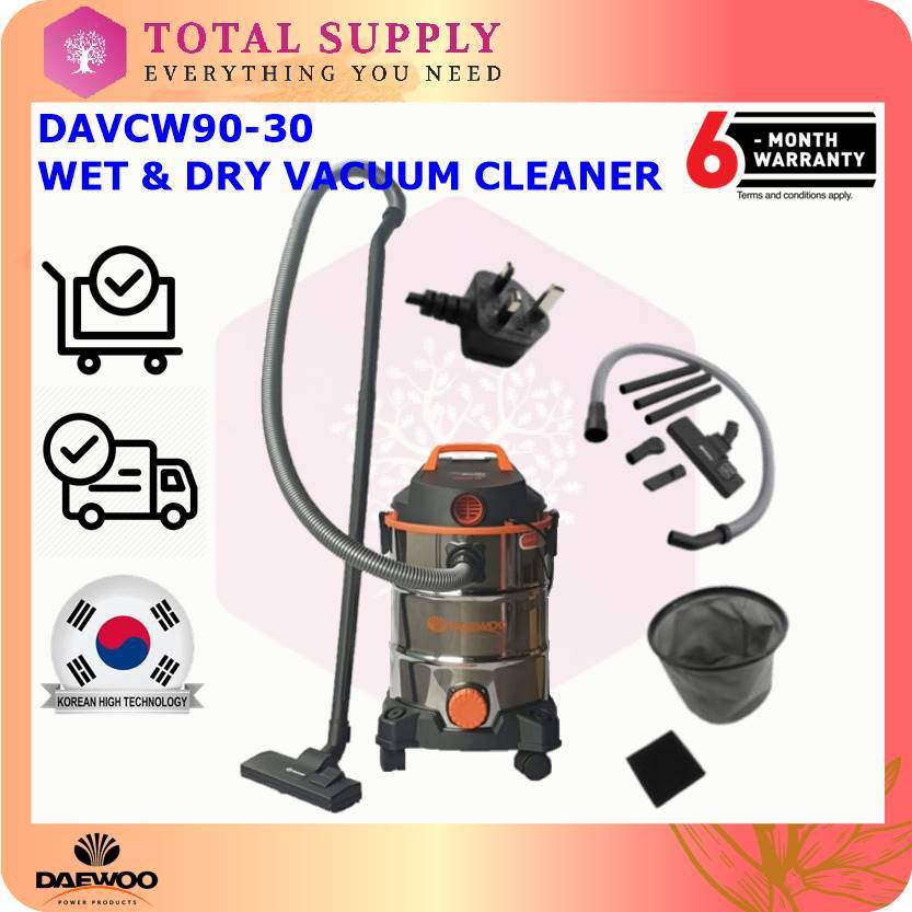Davc90 30l Davcw90 30l Daewoo Wet And Dry 30l 1400w Vacuum Cleaner With
