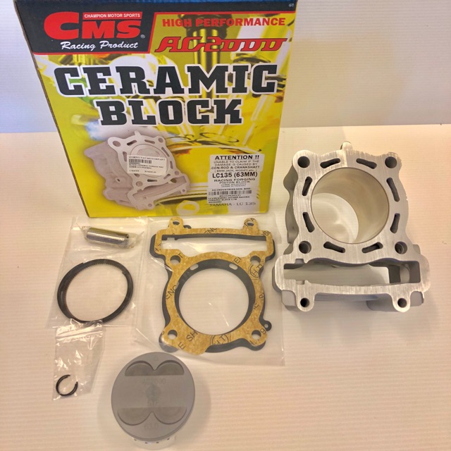 Block Ceramic With Piston Forged 63MM Jenama CMS For Yamaha Y15ZR ...