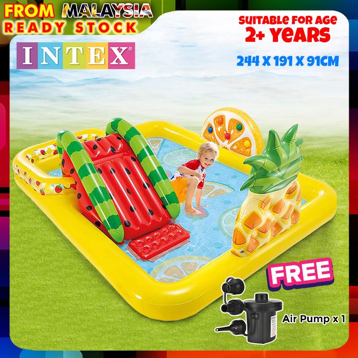 INTEX 57158 Fun Fruity Inflatable Play Center Children Kids Swimming ...