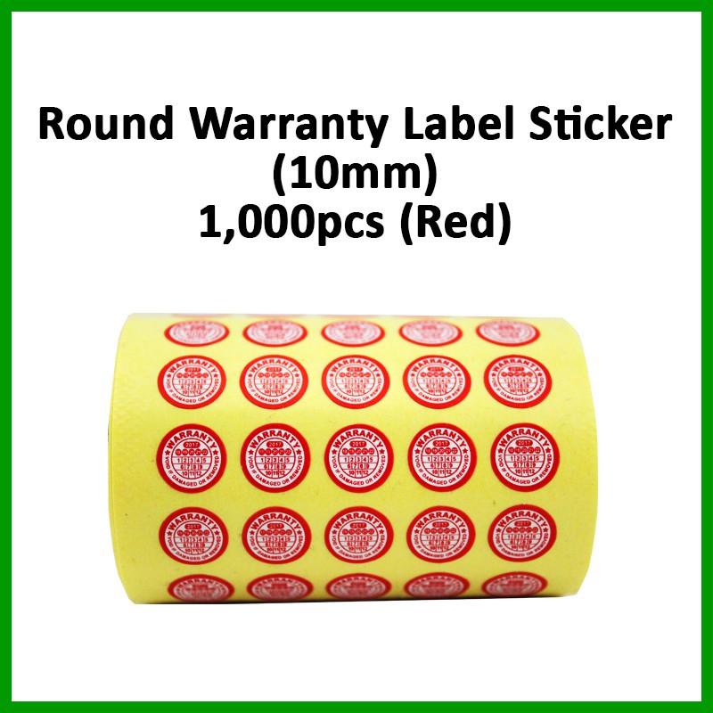1000pcs Round Warranty Label Sticker (Diameter 10mm)