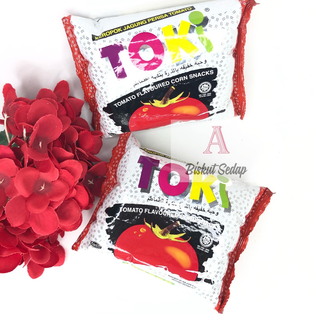 TOKI Keropok Jagung Perisa Tomato | Tomato Flavoured Corn Snacks | 14g ...