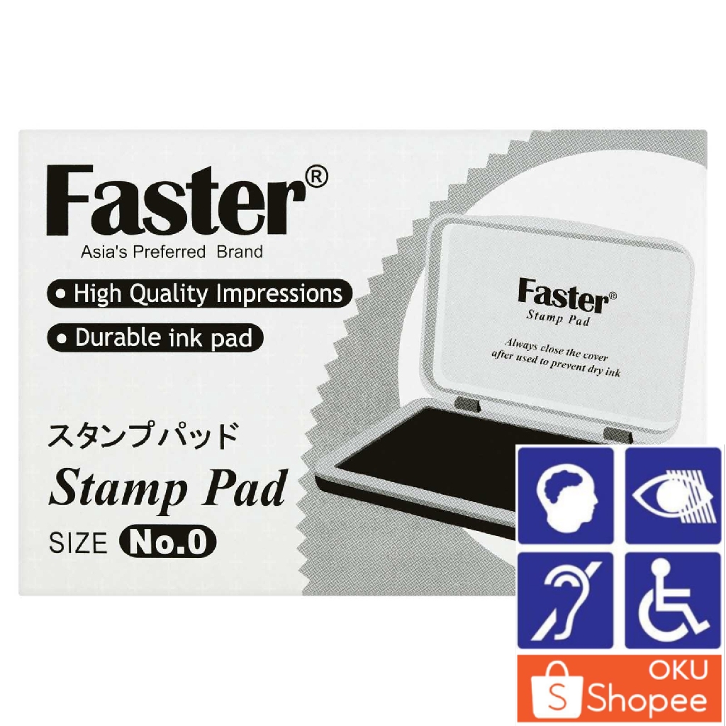 Faster Stamp Pad No 0 - 3 Variants | Shopee Malaysia
