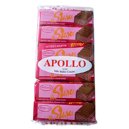 {12 pcs mini pack}APOLLO Milk Wafer Cream (1010) | Shopee Malaysia