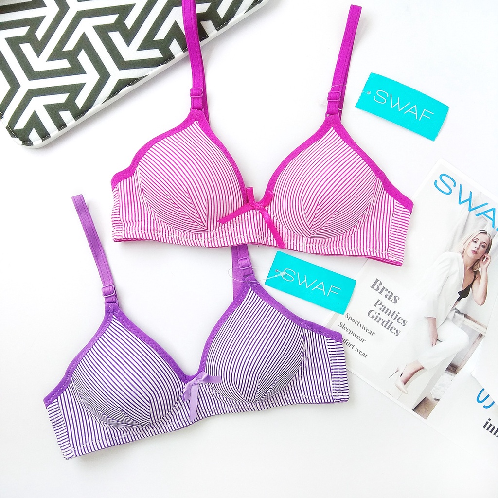 Swaf F0543 Young Girls Wireless Adjustable Shoulder Straps Starter Bra ...