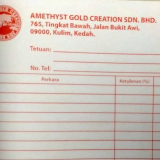 BUKU RESIT JUALAN EMAS & PERMATA | Shopee Malaysia