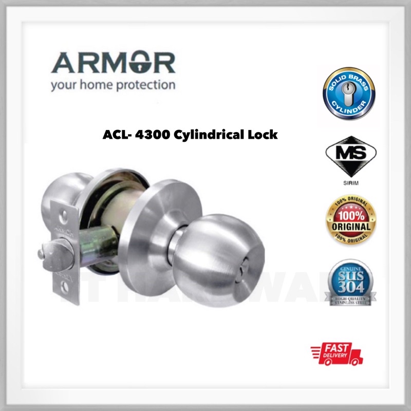 ACL-4300/60/SS/ET ARMOR STAINLESS STEEL SUS 304 CYLINDRICAL LOCK | Shopee Malaysia