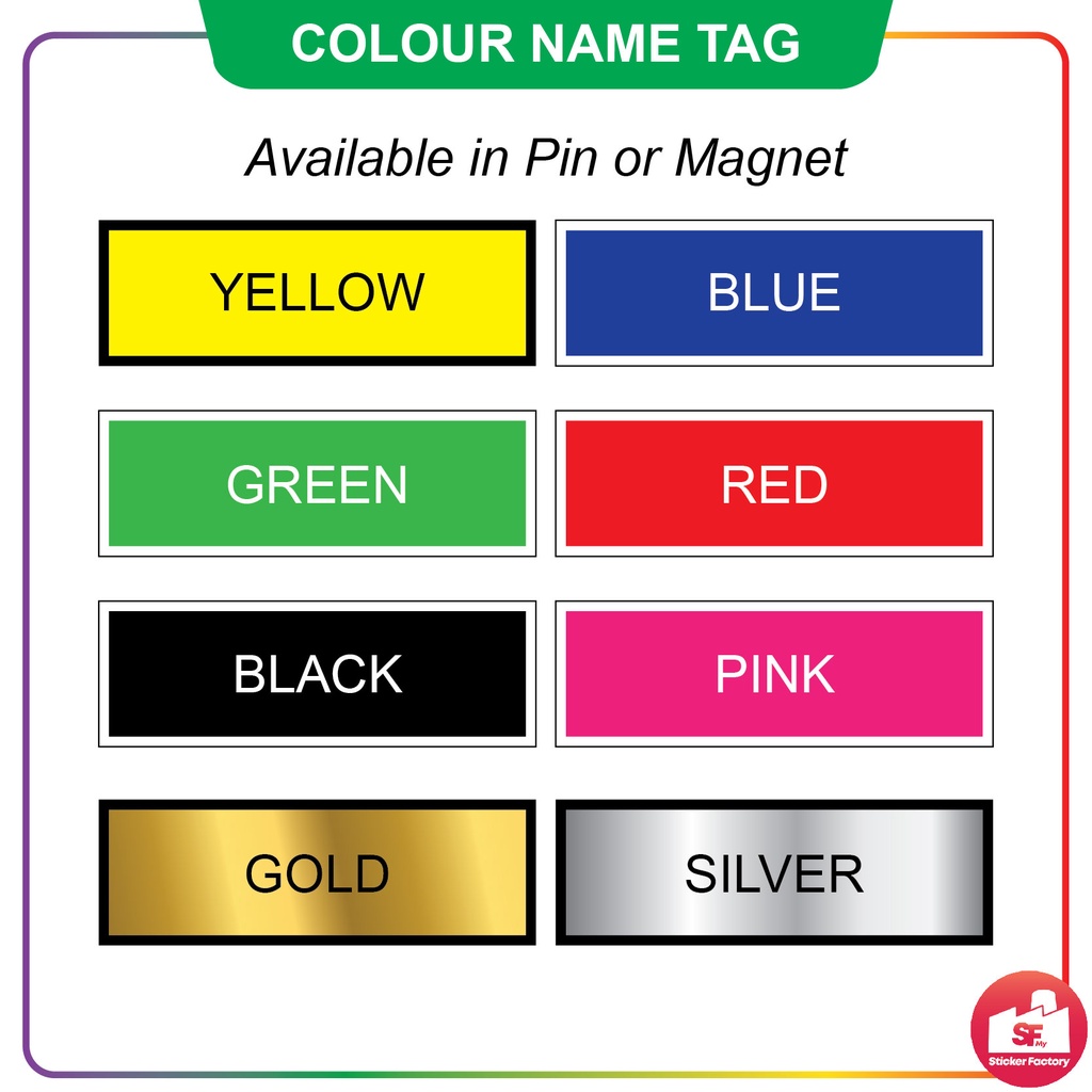 Name Tag Colour Pengawas / Tanda Nama Pelajar Pengawas Pekerja | Shopee ...