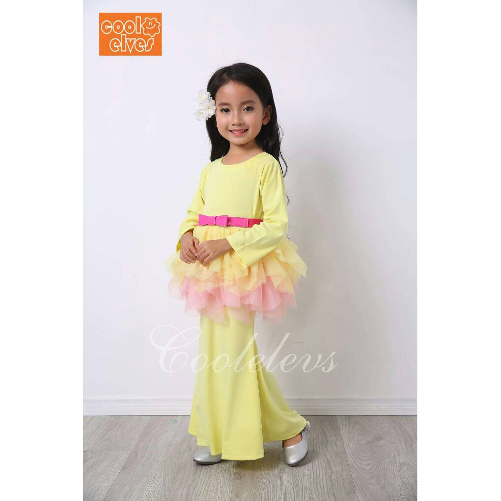 Baju Kurung Tutu (Yellow) | Shopee Malaysia