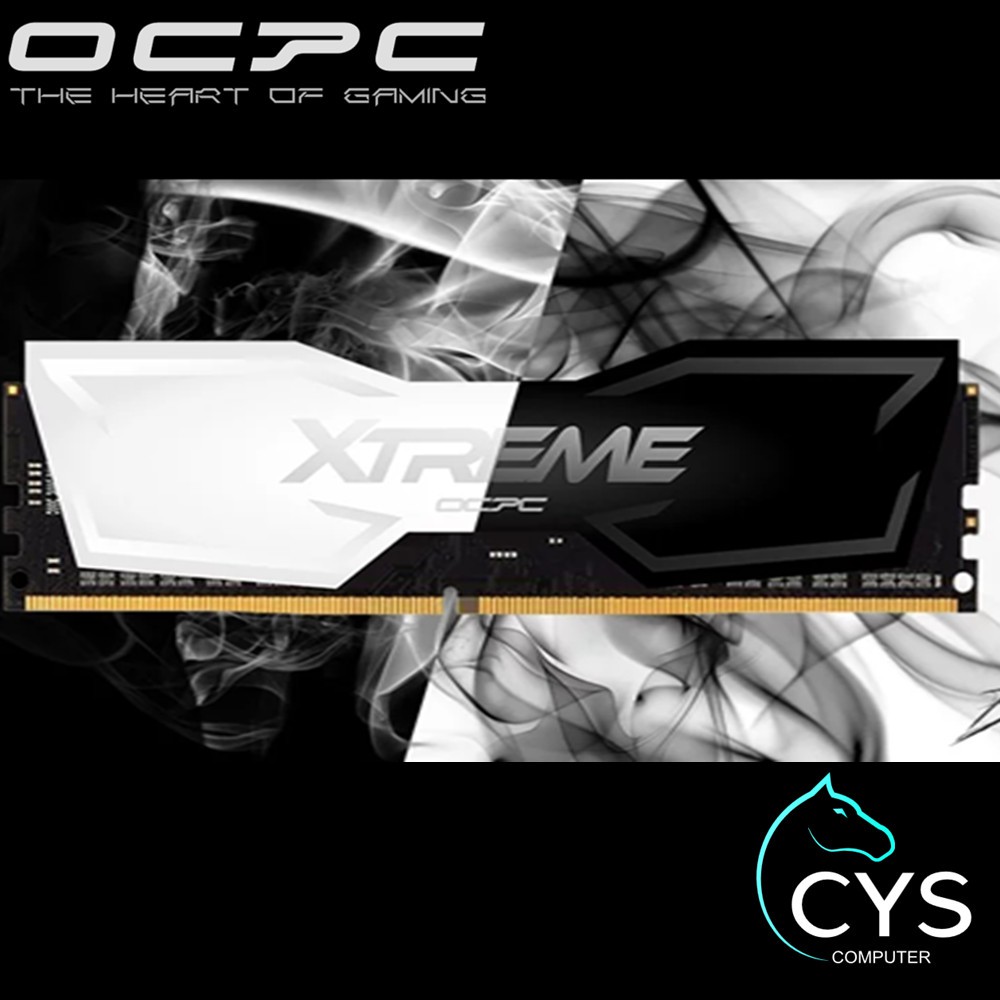 OCPC XTREME II 8GB DDR4 3200MHZ GAMING RAM (WHITE / BLACK) | Shopee ...