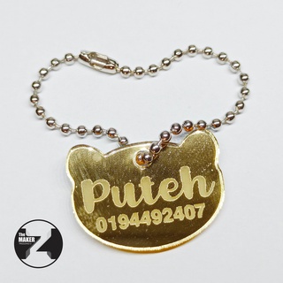 Tag Kucing Custom tag Cat Pendant Name and Phone Number Tag dan Loket ...
