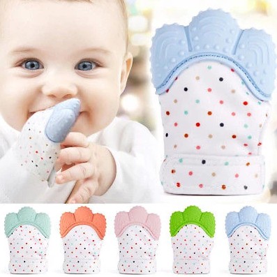 Baby Teether Gummy Glove Teething Mitten Bear Claw Design | Shopee Malaysia