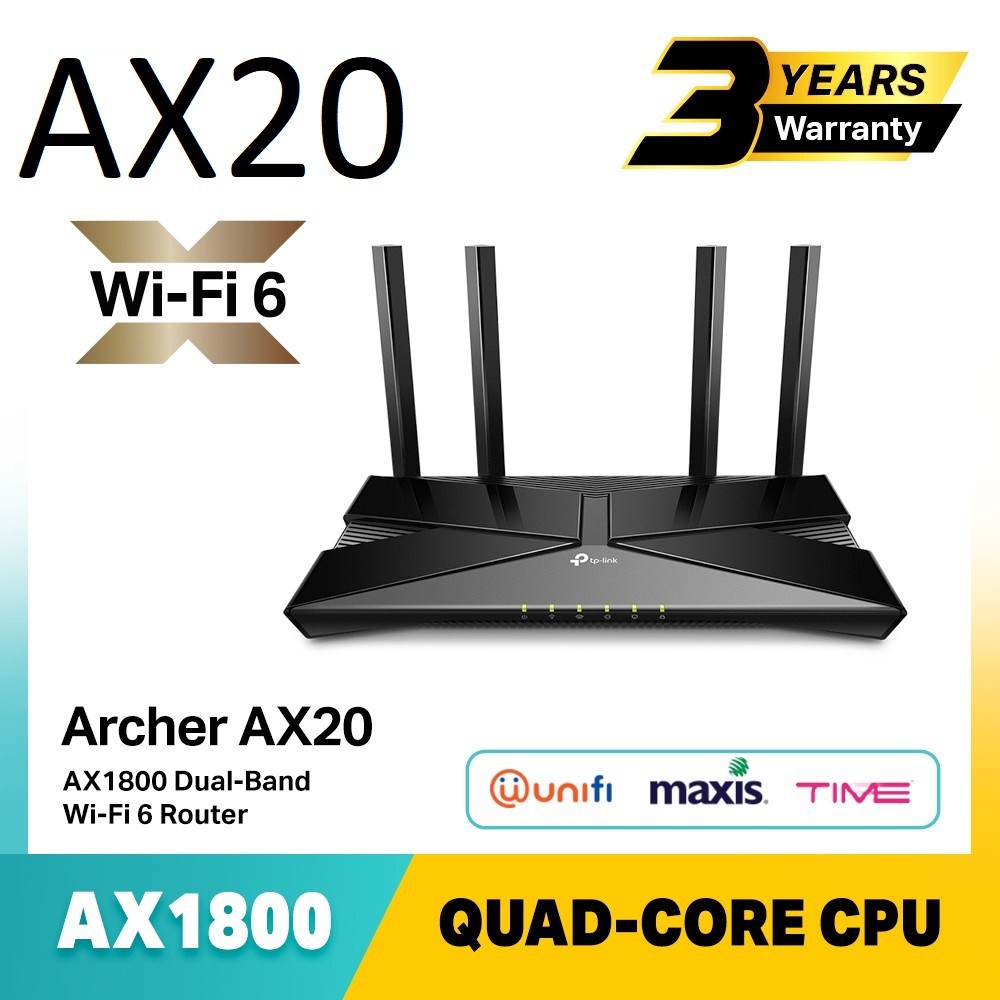 TP-LINK ARCHER AX20 AX10 WiFi6 AX1500 AX1800 Gigabit Wireless Wi-Fi ...