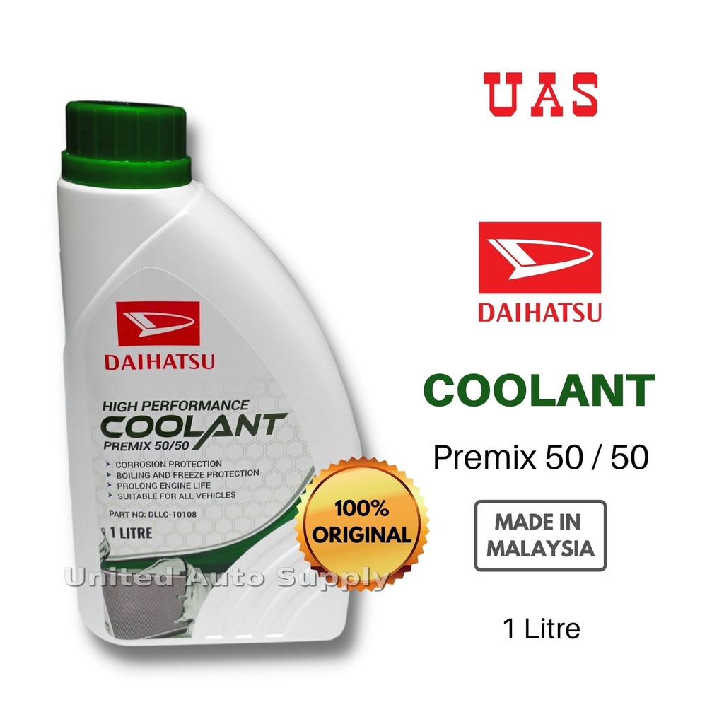DAIHATSU Premixed Coolant 1L 50/50 Green Colour Warna Hijau Air ...
