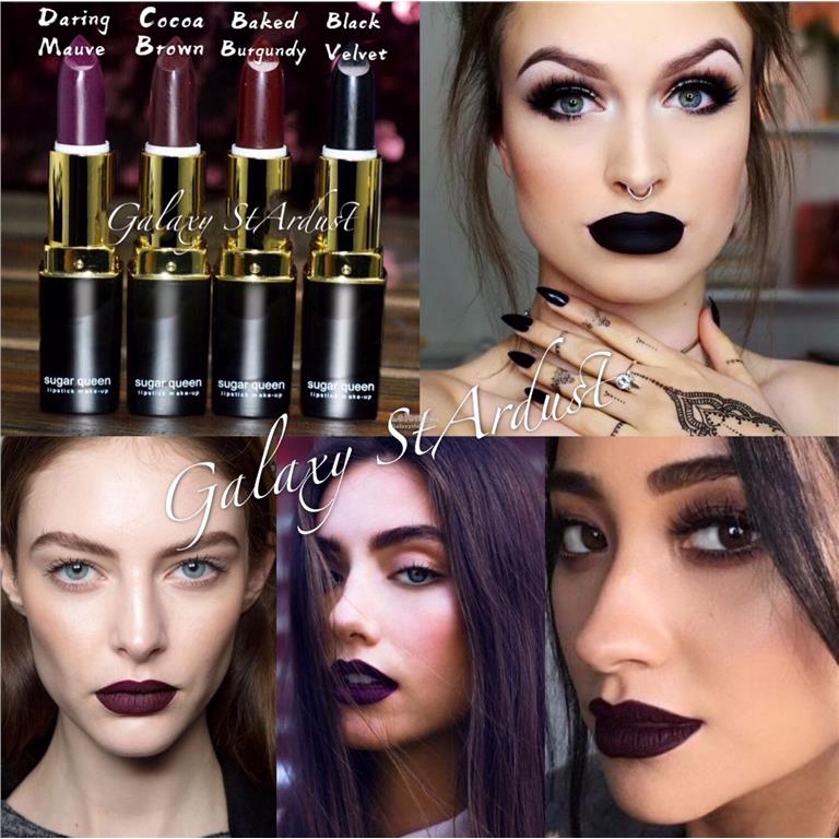 Lipstick Matte Deep Red Dark Blue Purple Burgundy-FX MakeUp-Vampire ...