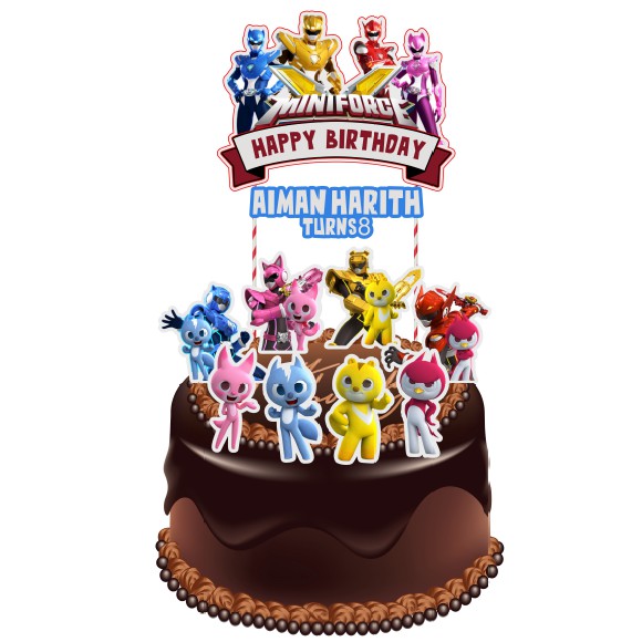 MiniForce Cake Topper set | Shopee Malaysia