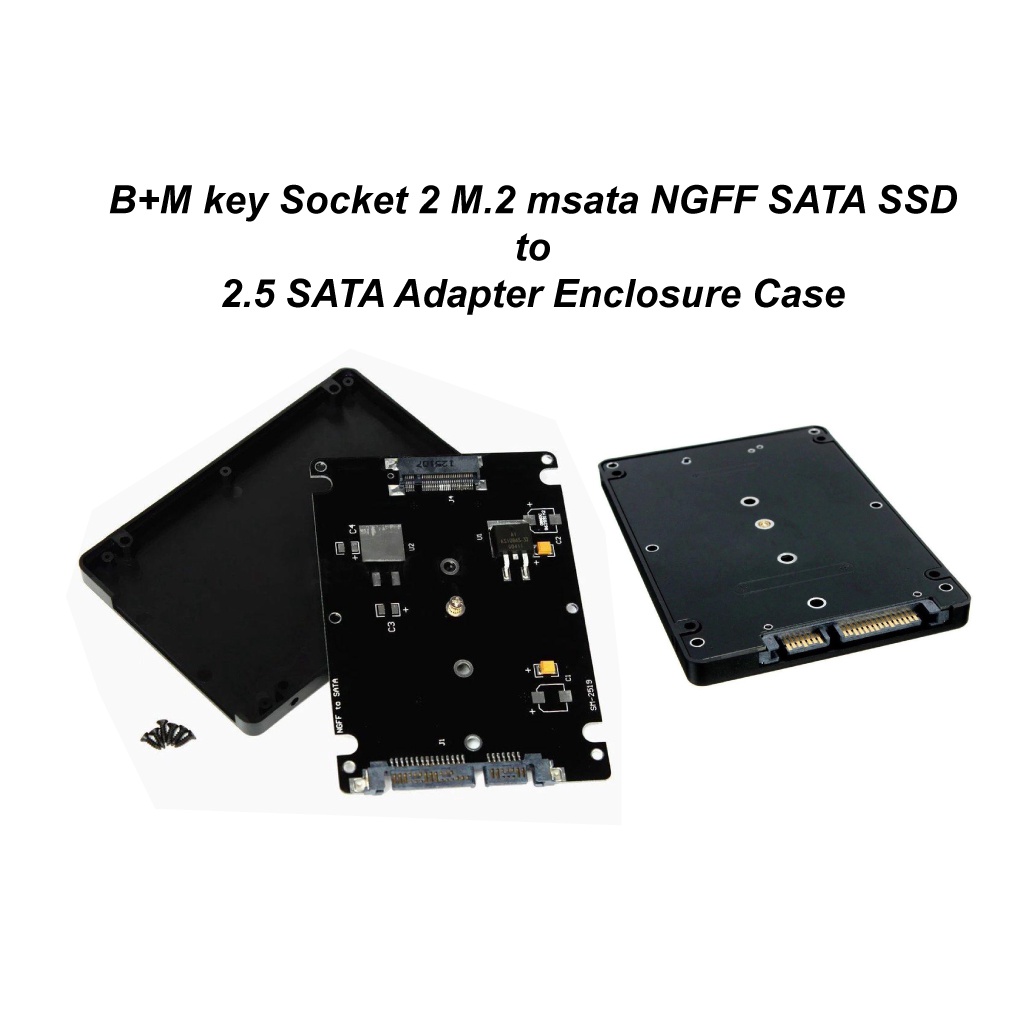 [READY STOCK] B+M key Socket 2 M.2 SATA SSD Adapter M.2 NGFF (SATA) SSD ...
