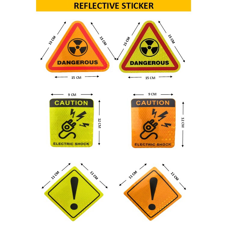 Reflective Sticker Dangerous Electric Shock Caution | Shopee Malaysia