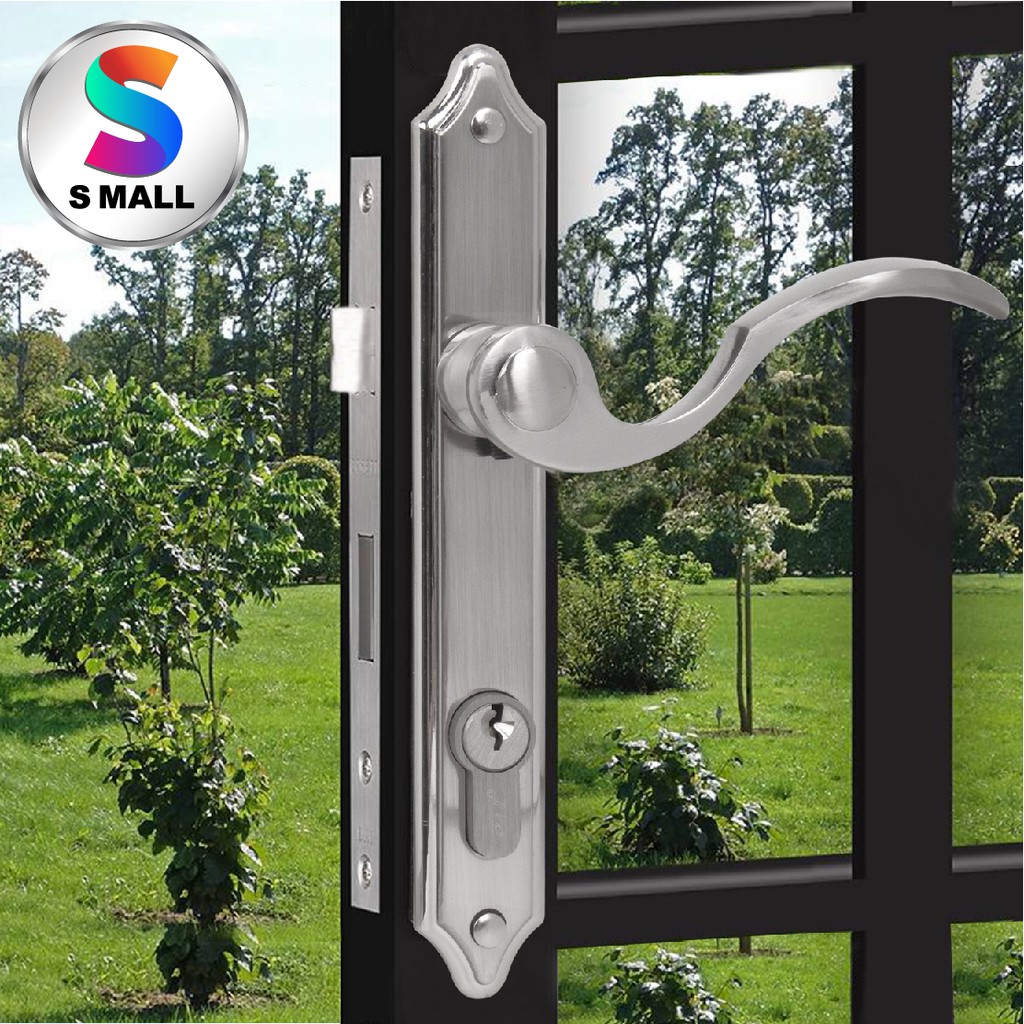 S MALL GRILLE DOOR LOCKSET 7025SS MORTISE LEVER LOCKSET / HANDLE (SATIN ...