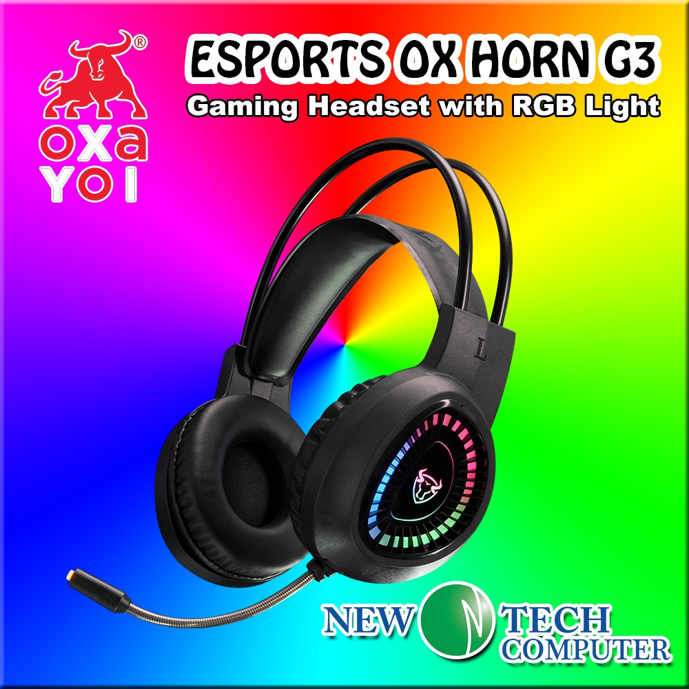 OXA YOI ESPORTS OX HORN G3 Gaming Headset with RGB Lighting OXAYOI New ...