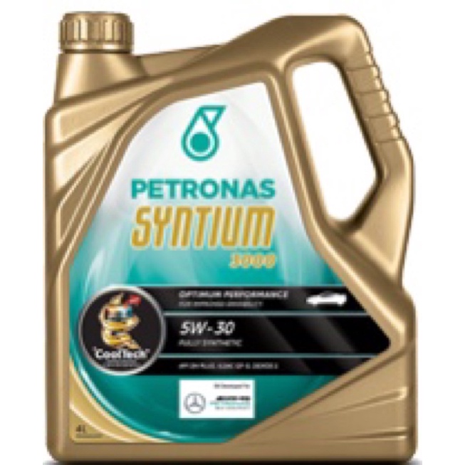 B185F027 Petronas Syntium 3000 SN+ 5W30 Fully Synthetic Engine Oil (4 ...