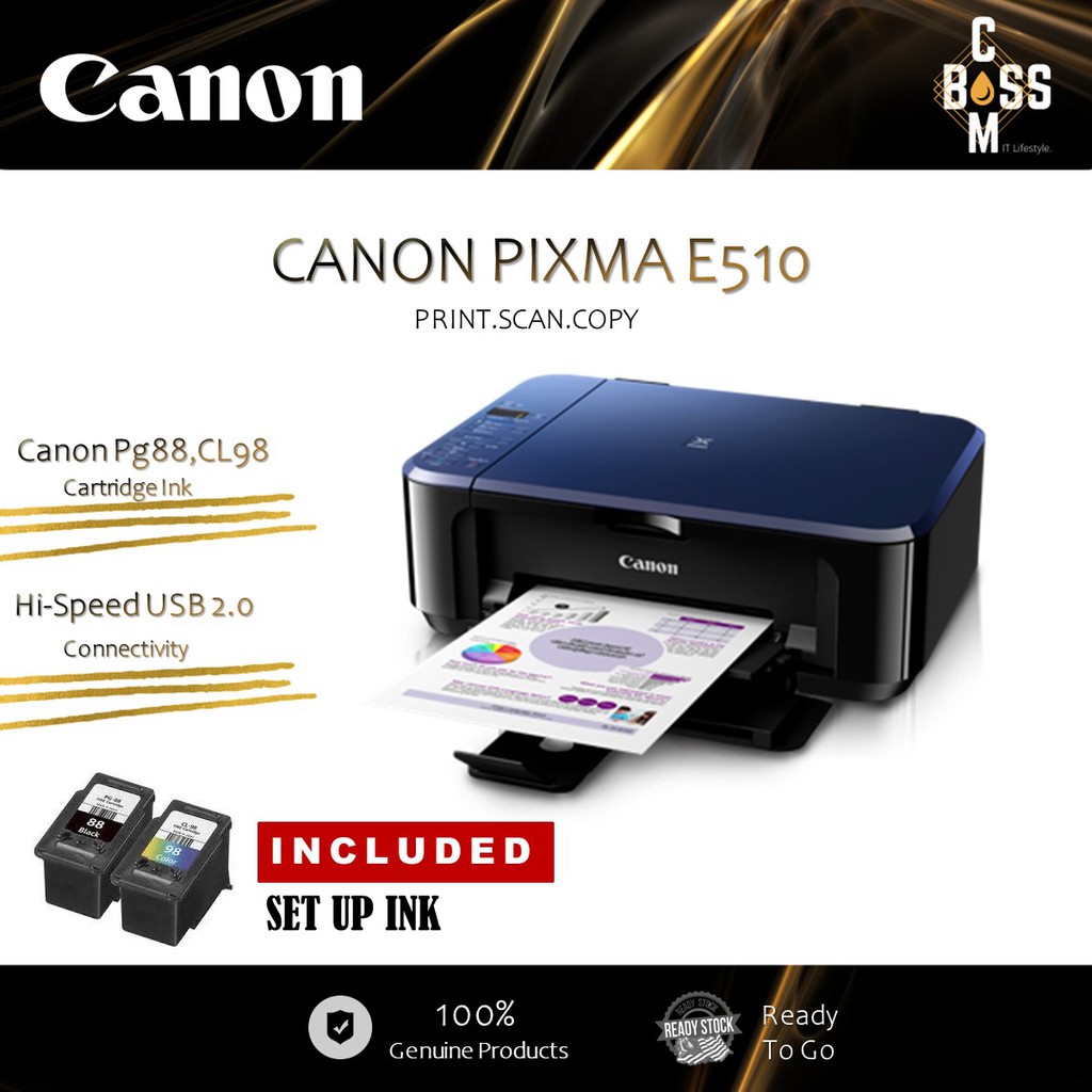*HOT SELLING* 100% Original Canon Pixma E510 Printer | Shopee Malaysia