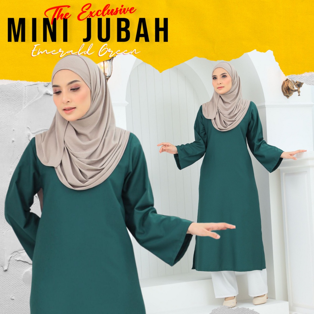 READY STOCK Mini Jubah Jubah Muslimah Cotton Premium Plain Mini Dress ...