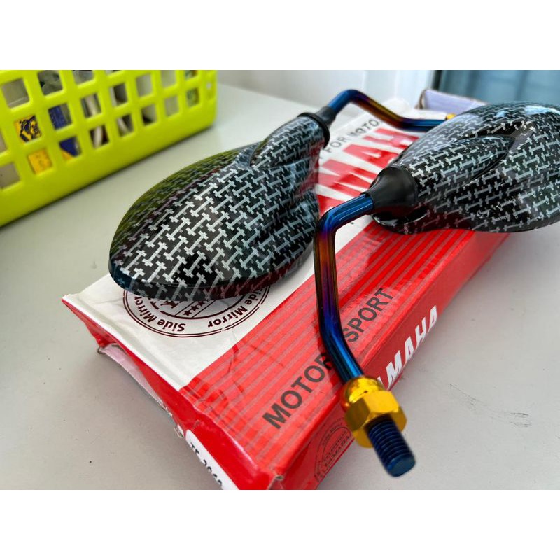 SIDE MIRROR CARBON TITANIUM YAMAHA 125Z | Shopee Malaysia