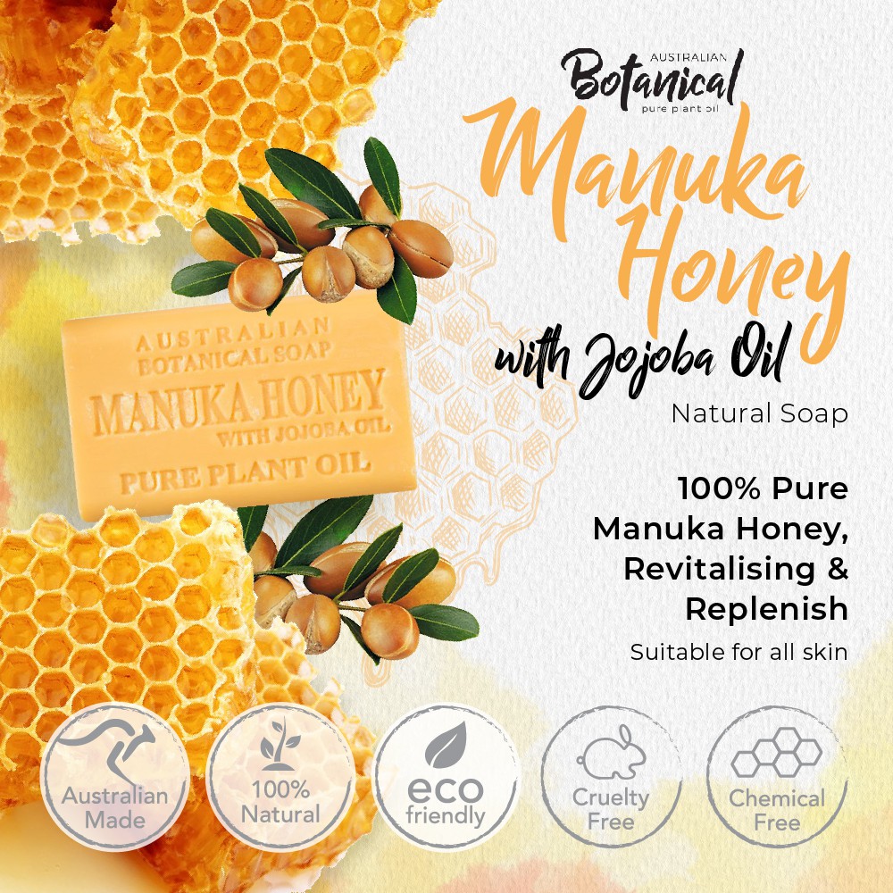 Australian Botanical Soap Manuka Honey With Jojoba Oil Natural Pure