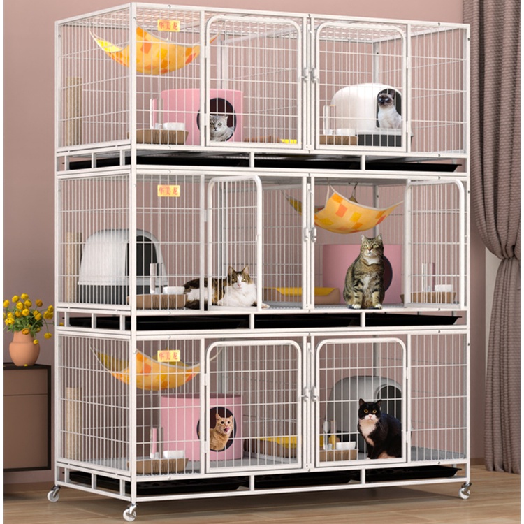 Sangkar Kucing Besar 3 Tingkat Large Cat Cage Big Size Foster Breeding ...