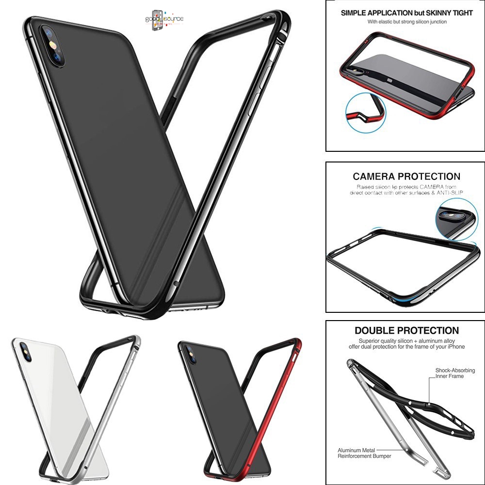 Bumper Metal Shockproof Frame For Case iPhone 11 pro max X XS XR MAX 6s ...