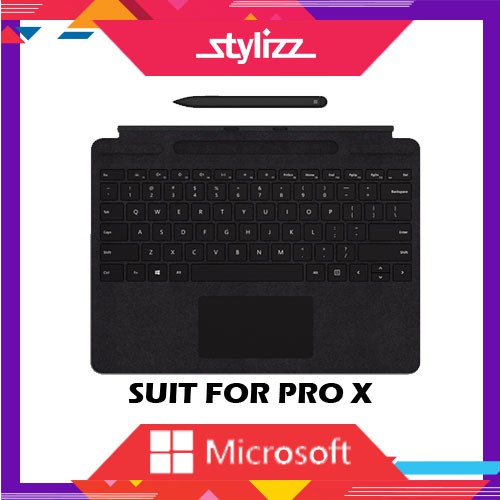 Microsoft Surface Pro X Type Cover with Slim Pen Bundle Black - QSW ...