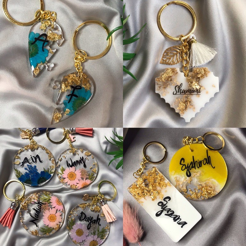 Resin personalized keychain customade | Shopee Malaysia