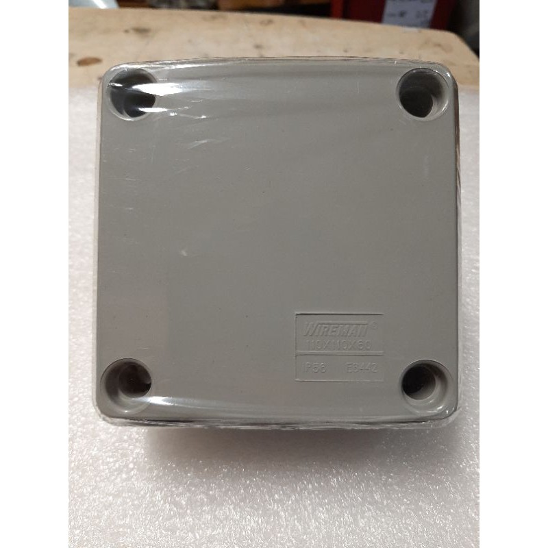 (Medium Duty 332112) WIREMAN PVC junction box 110x110x60 (4x4x2) ABS ...