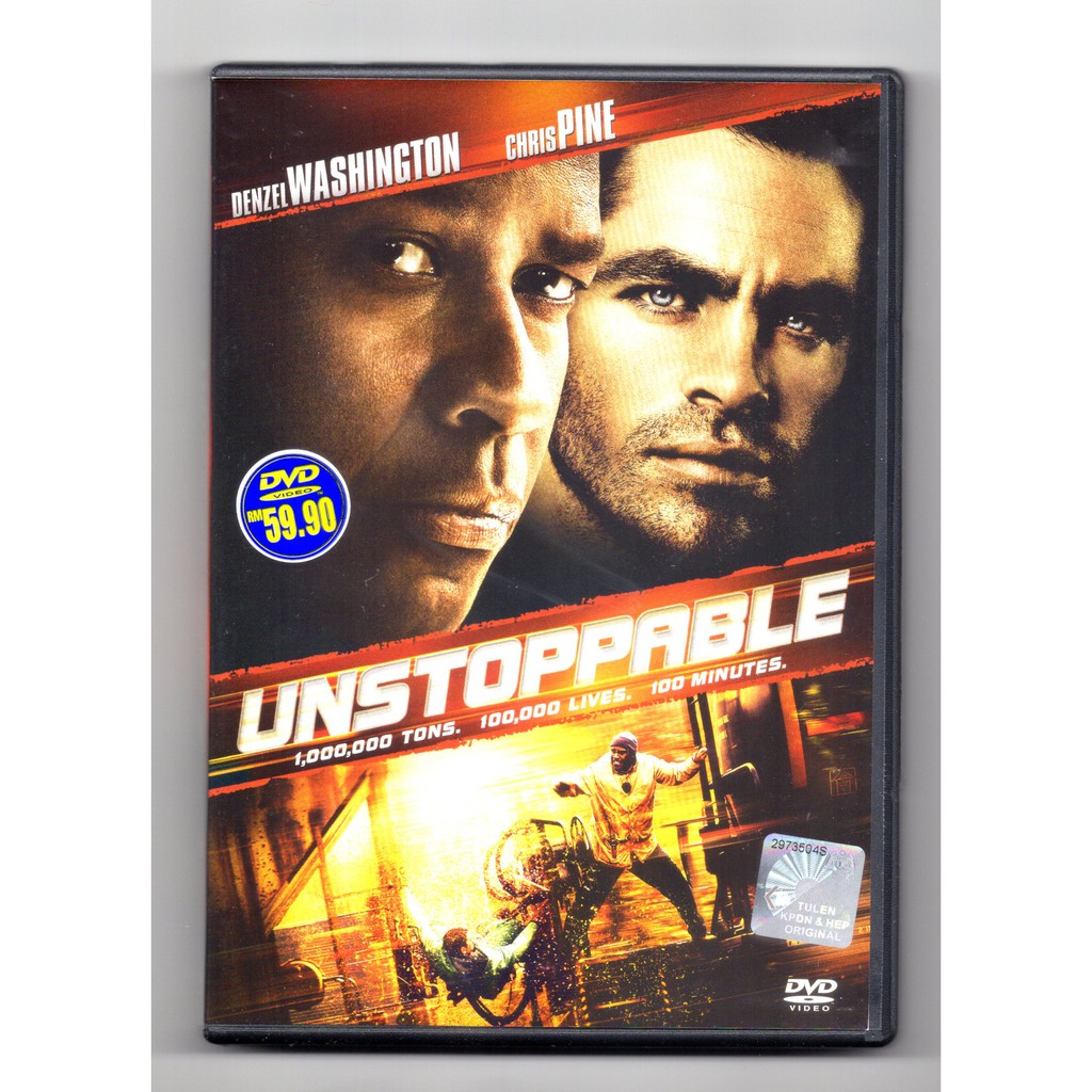 UNSTOPPABLE : DENZEL WASHINGTON / CHRIS PINE (ORIGINAL DVD) | Shopee ...