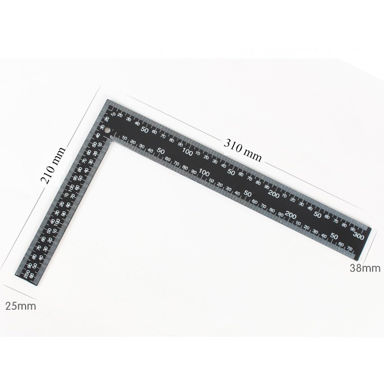 L Shape Double Sides Scale Angle Square Ruler Carpenter Ruler Qlassic ...