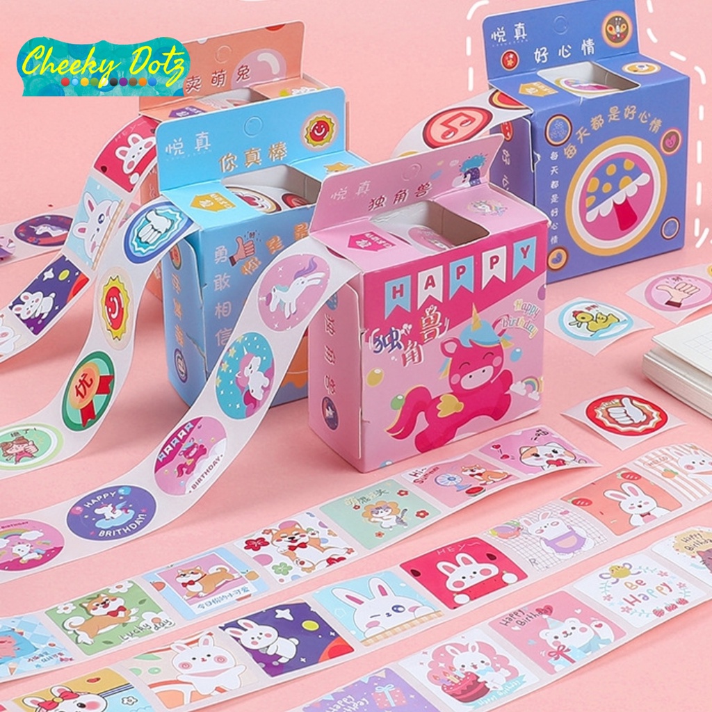 300 Pcs Fun Reward Sticker Roll For Kids & Teachers Label Roller ...