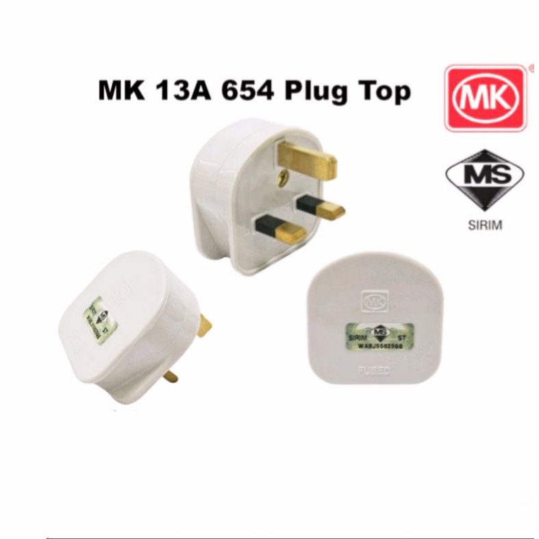 MK 654WHI 13A SIRIM PLUG TOP (250V) | Shopee Malaysia