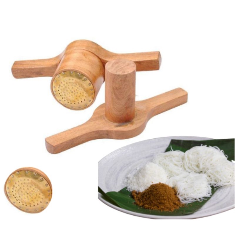 Wooden Idiyappam Puttu Mayam Press Maker Omapodi Snacks Maker String ...
