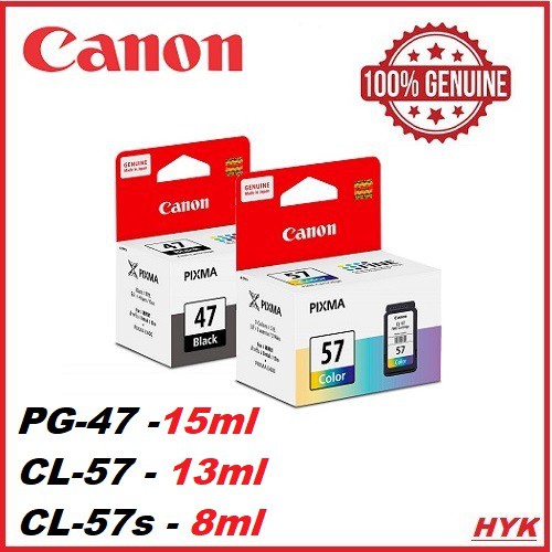 Canon PG-47 / CL-57 / CL-57S / PG47 /CL57 /CL57S Original Ink Cartridge ...
