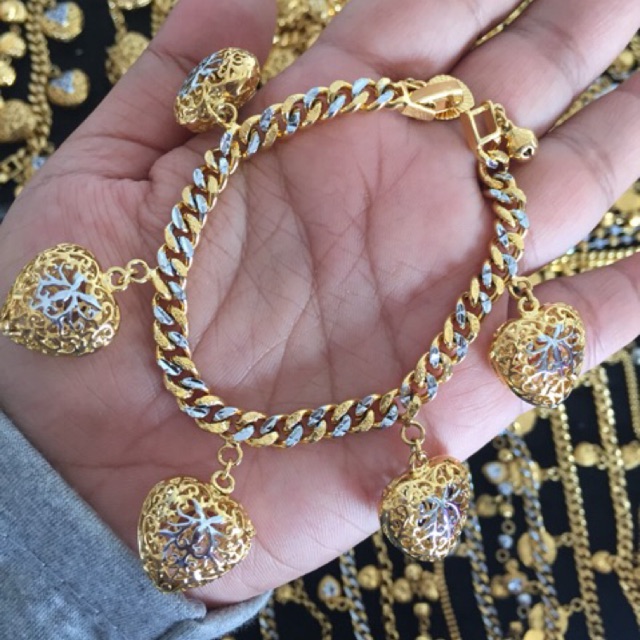 Gelang love gantung emas korea & bangkok | Shopee Malaysia