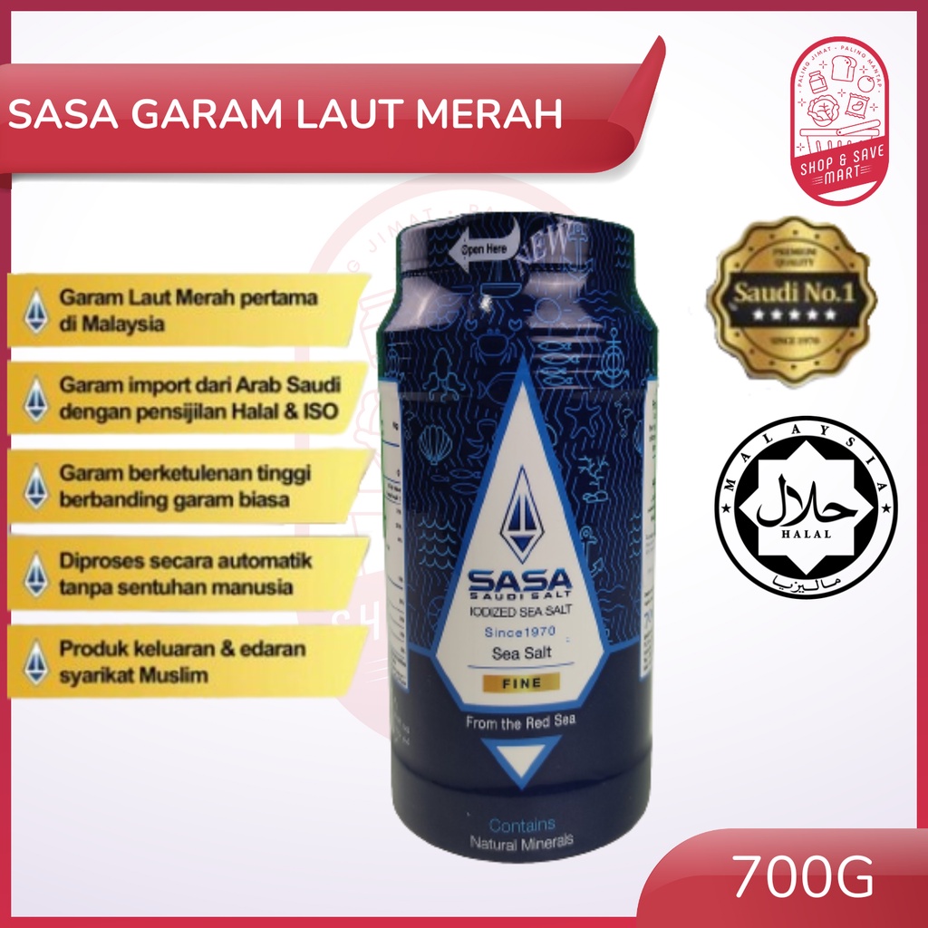 Sasa Garam Laut Merah Beriodin Organic Saudi Arabia Iodized Red Sea ...