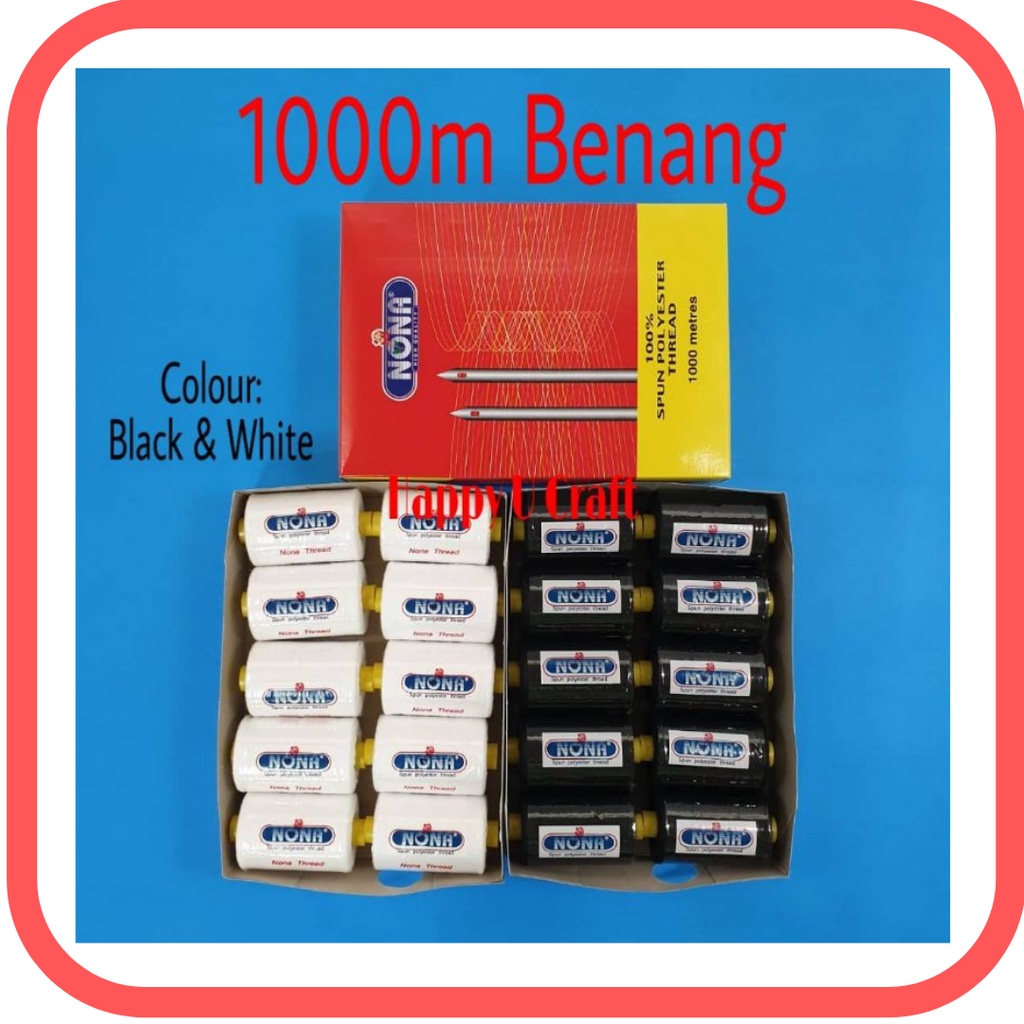 (Per Pcs) Benang Jahit 1000mts/ Sewing Thread (NONA Brand) Buatan ...