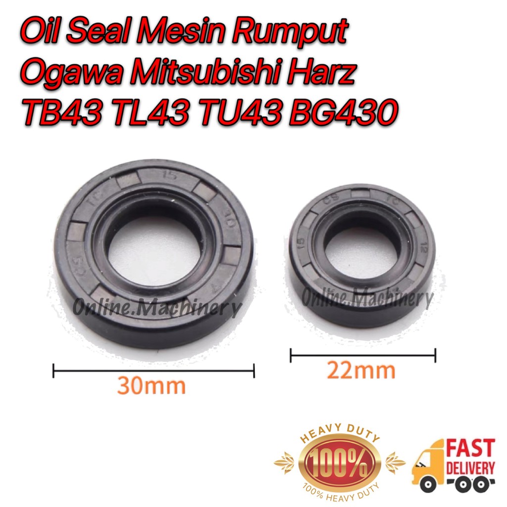 Oil Seal Mesin Rumput TB43 TL43 TU43 BG430 TL52 Ogawa Mitsubishi SS650 SR430 Brush Cutter ...