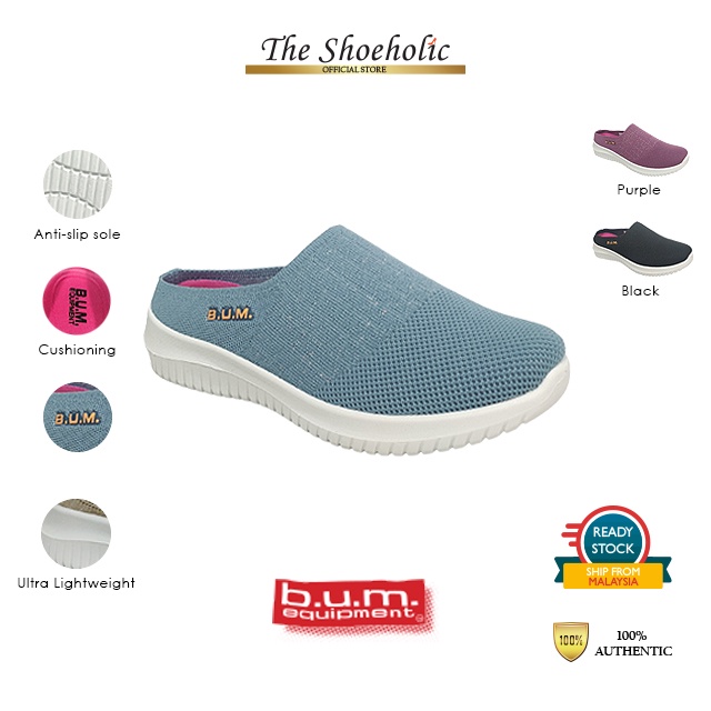 Bum Equipment Ladies Casual Mules Shoes B3621 (Blue/Purple/Black ...